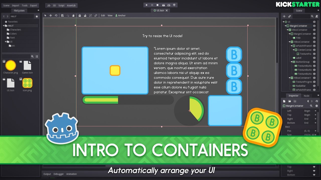 Intro To UI Containers Godot Engine Tutorial Game Designers Hub