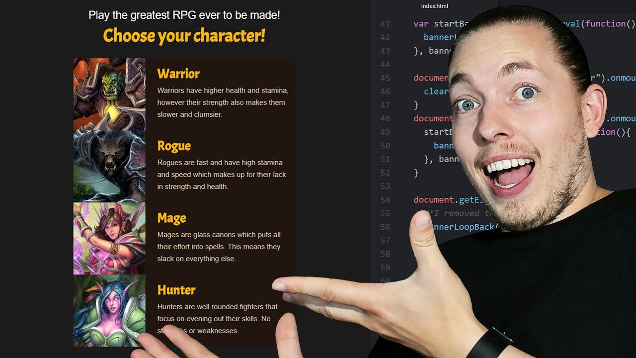 23 How To Create A Game Using JavaScript Part 1 Setup HTML