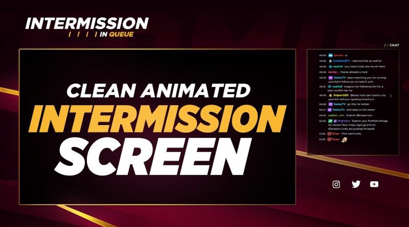PS/AE Tutorial: Clean Animated Stream Intermission Screen - Game ...