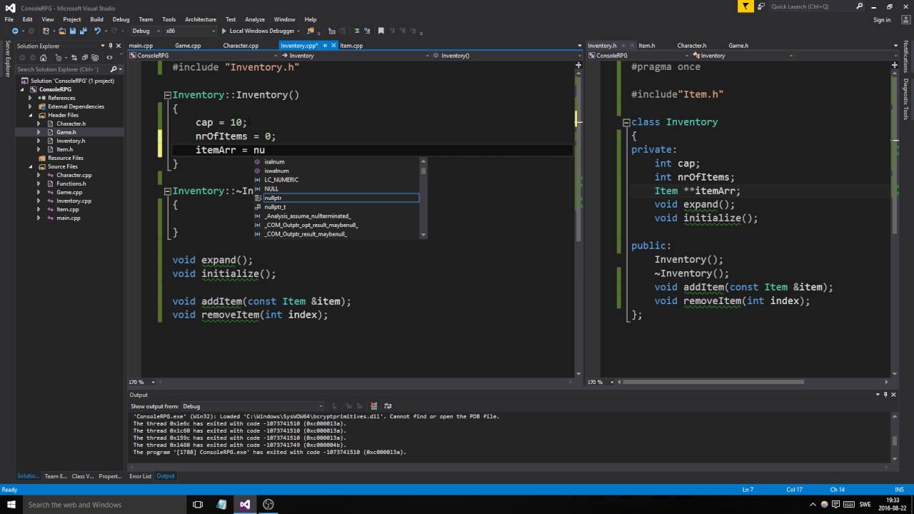 C++ Game Development | Console RPG | Part 04 | Items, Inventory ...
